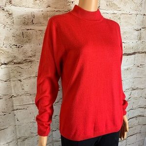 Casual Corner | Sweaters | Vintage Red High Neck Sweater Large | Poshmark
